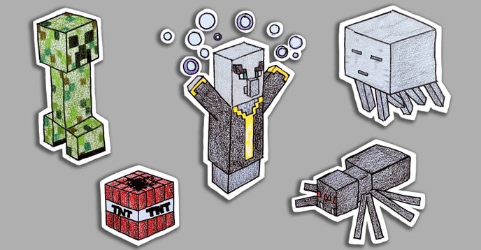 Learn How To Draw Minecraft Mobs
